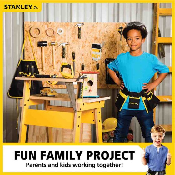 Kid's Workbench Stanley Jr. - RED TOOL BOX
