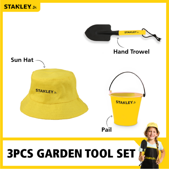Hand Garden Toolset 3 PC Stanley Jr. - RED TOOL BOX
