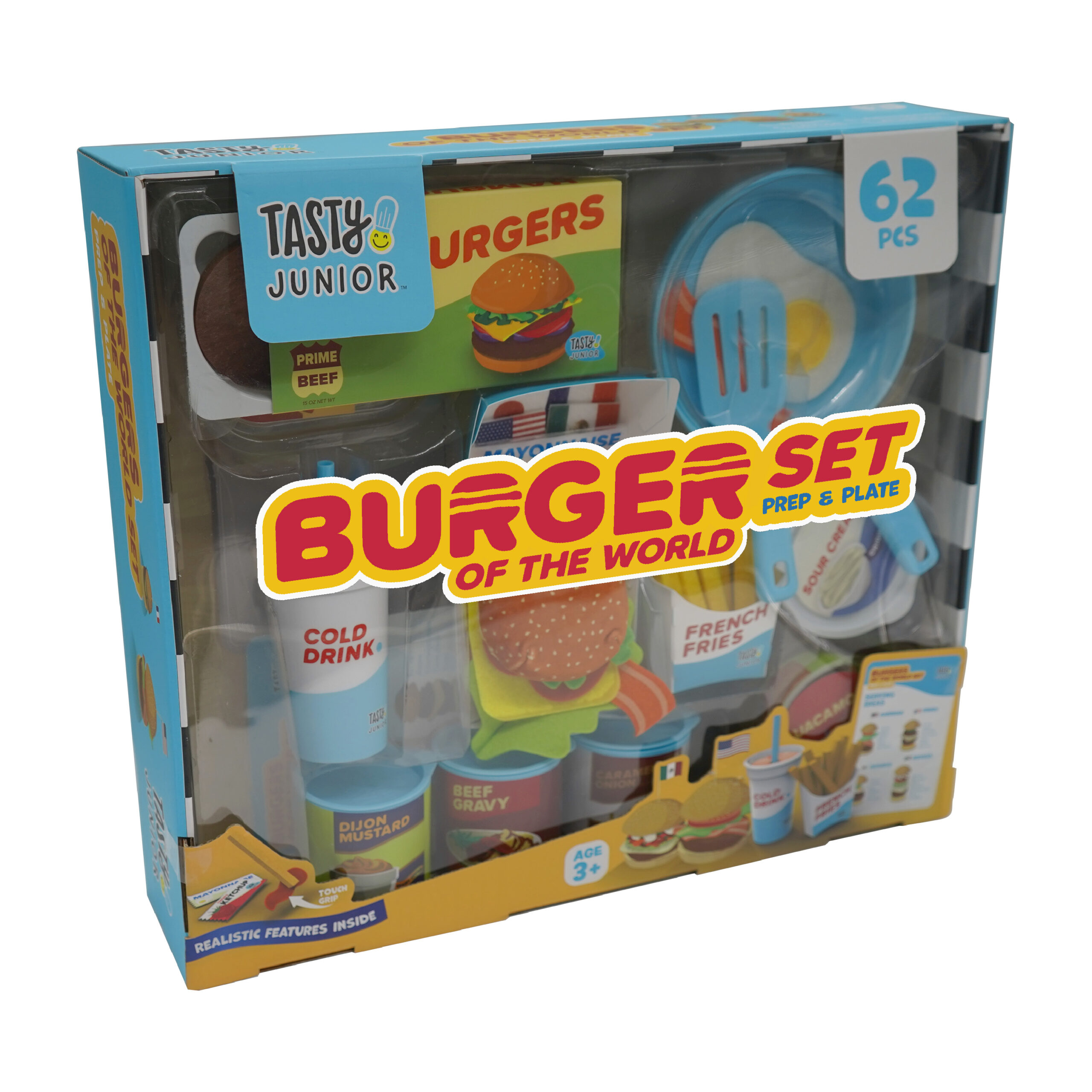 Tasty Junior Burgers of The World Set - RED TOOL BOX