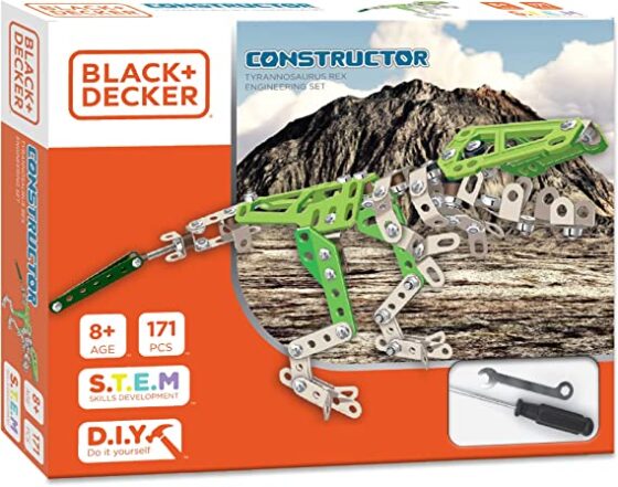 Black and Decker Constructor Dinosaur Set - RED TOOL BOX