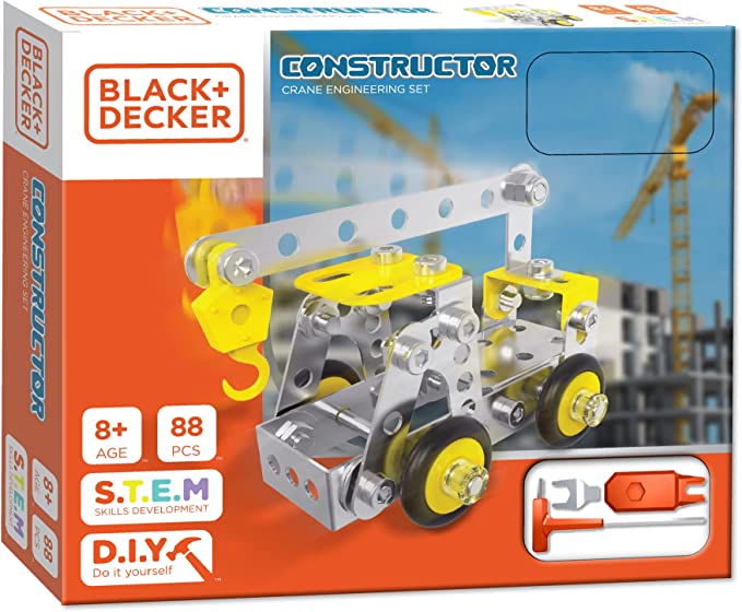 Black and Decker Constructor Crane Engineering Set - RED TOOL BOX